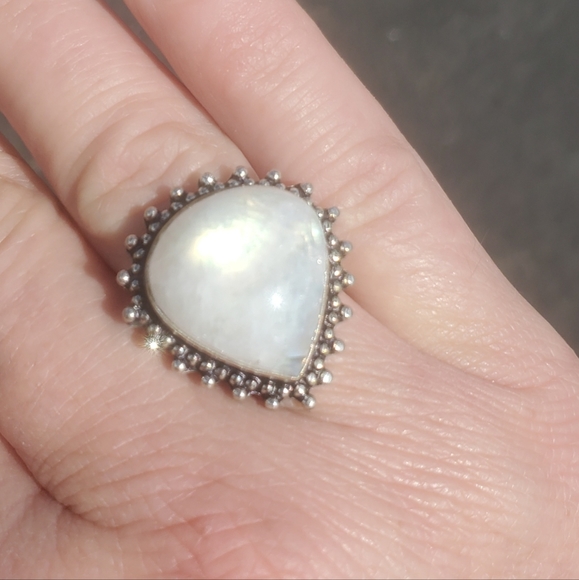 Handmade | Jewelry | New White Labradorite 925 Silver Ring | Poshmark